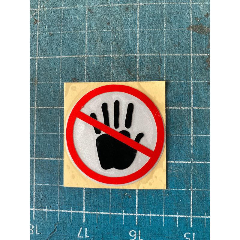 Jual STICKER DILARANG TANGAN PUTIH REFLAGTIF | Shopee Indonesia