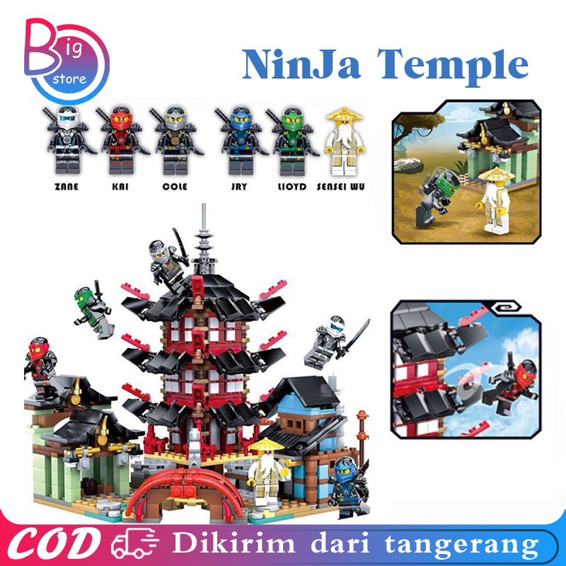 Jual 810pcs Mainan Ninjago Ninja Temple Building Blocks Ninja Naga ...