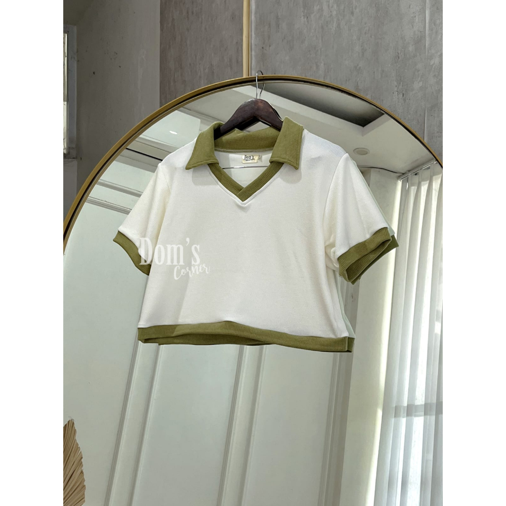 Jual Domscorner - Jae collar kombinasi - vest kerah - polo shirt - kaos ...