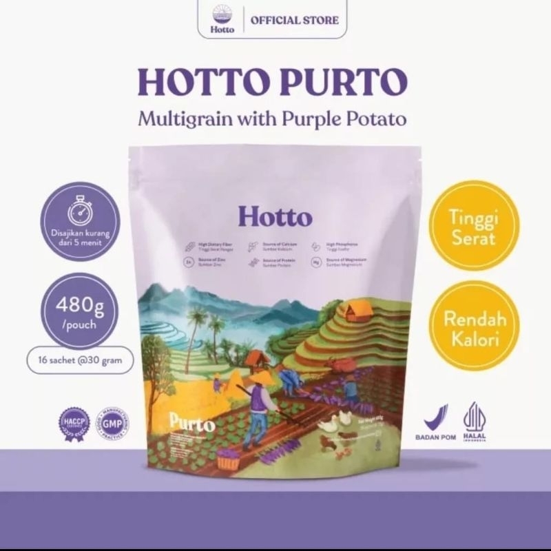 Jual Agen Resmi Hotto Purto Multigrain Ubi Ungu 1 Pouch 16 Sachet ...