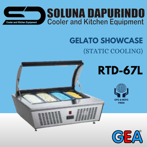 Jual GEA GELATO SHOWCASE STATIC COOLING RTD-67L / RTD67L / TEMPAT ICE ...