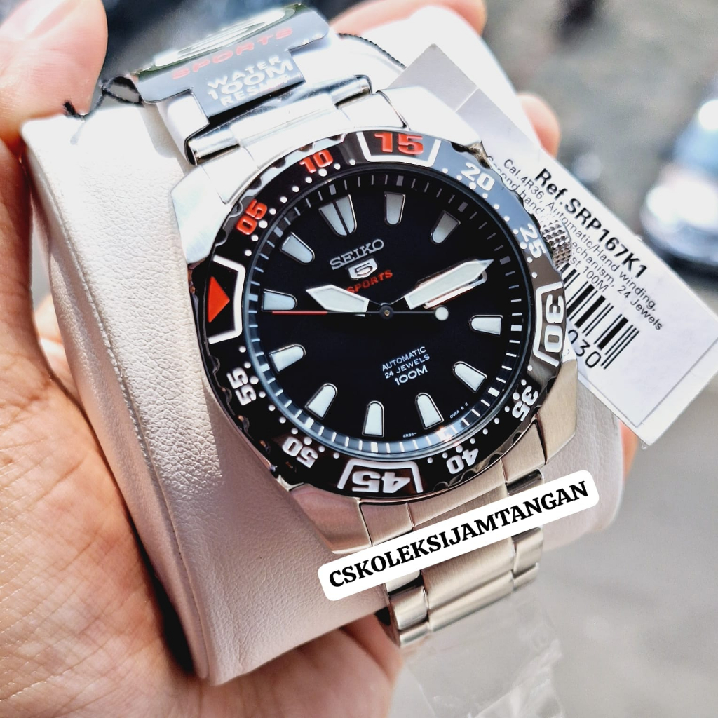 Jual JAM TANGAN PRIA SEIKO 5 SPORTS SRP167K1 SRP167 AUTOMATIC ORIGINAL ...