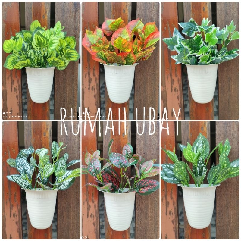Jual [COD] TANAMAN DINDING ARTIFICIAL / TANAMAN IMITASI POT DINDING ...