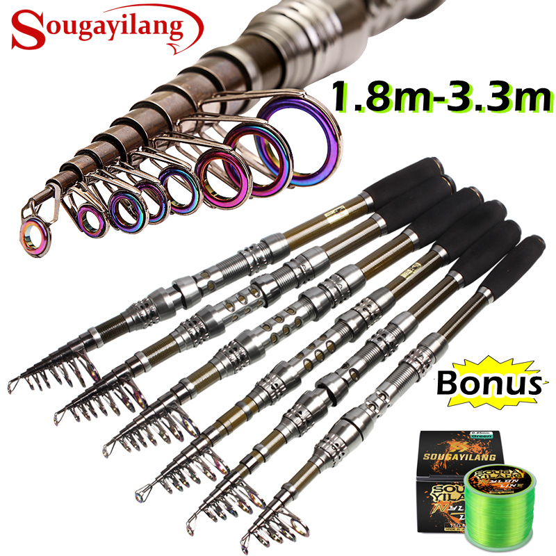 Jual Sougayilang Joran Pancing 1.8-3.3m Carbon Ultralight Teleskopik ...