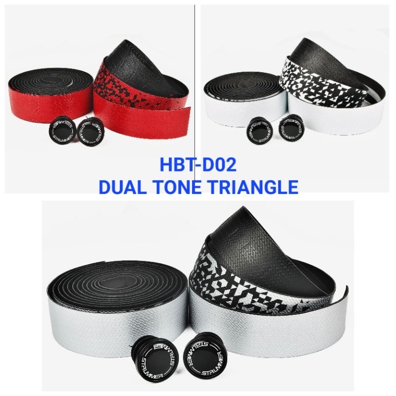 Jual BARTAPE BAR TAPE ROADBIKE ROAD BIKE STRUMMER DUAL TONE TRIANGLE HBT-D02 | Shopee Indonesia