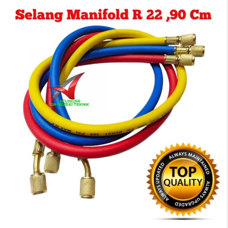 Jual Selang Manifold R22 / Selang Pengisian Freon AC 90cm | Shopee Indonesia