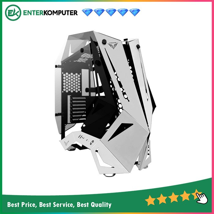 Jual PRIME R-[CS] WHITE BLACK - ATX ALUMUNIUM GAMING CASE - TEMPERED ...