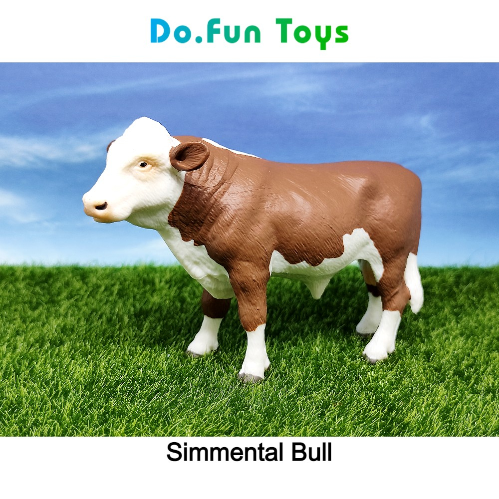 Jual Animal Figurine | SIMMENTAL BULL / Mainan Miniatur Binatang Sapi ...
