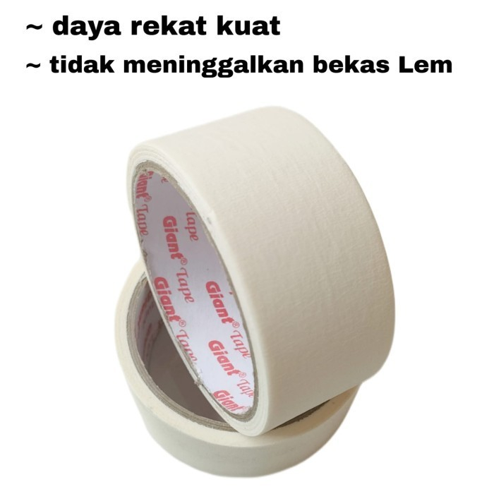 Jual Isolasi kertas 2" / lakban kertas 2" / masking tape 2" inch ...