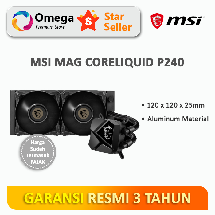 Jual MSI MAG CORELIQUID P240 [AiO LIQUID COOLING] | Shopee Indonesia