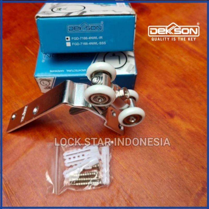 Jual Roda Pintu Lipat Dekson 7166 4nwl / Roda Pintu Gantung Nilon ...