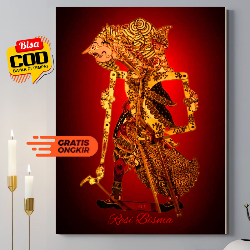 Jual Poster Wayang Kulit Resi Bisma Untuk Hiasan Dinding Atau Wall ...