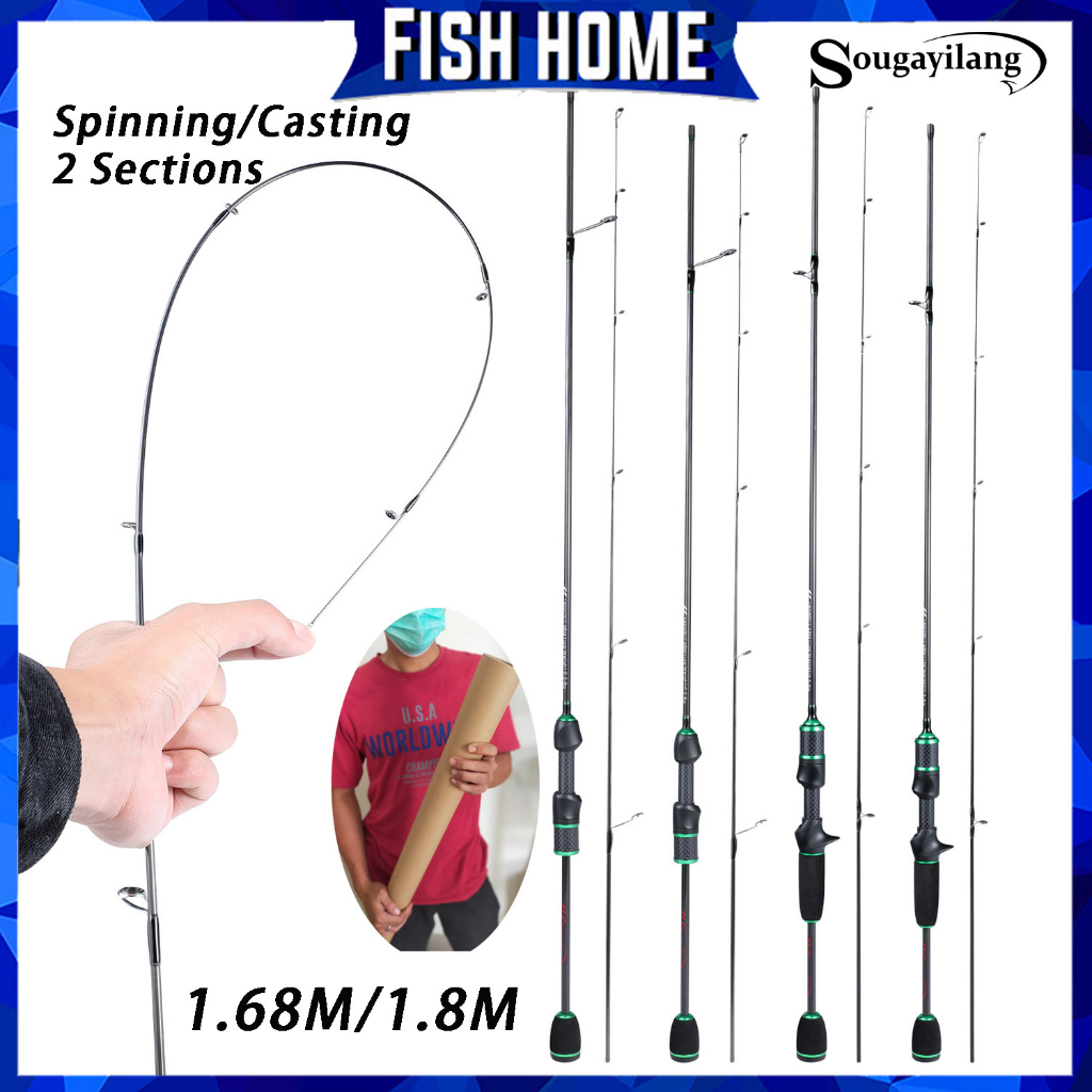 Jual Sougayilang Joran Pancing Spinning/Casting Fishing Rod Sangat Ringan Carbon Fiber Kualitas ...