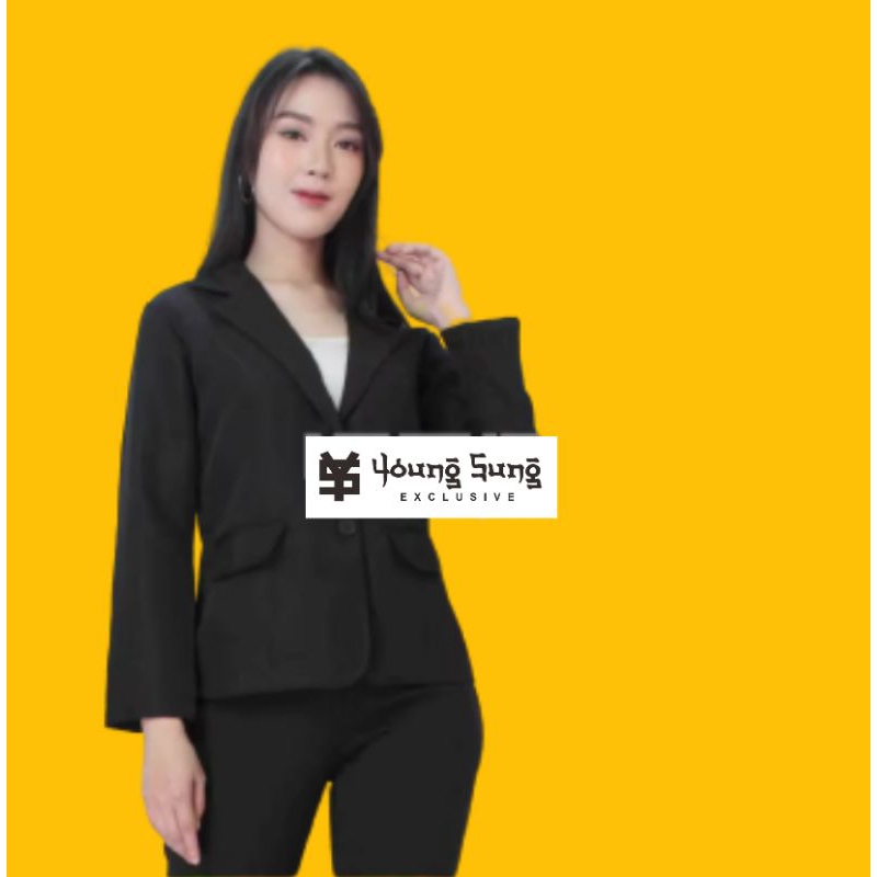 Jual Jas Hitam Wisuda Jas Kerja Jas Formal Wanita Blazer Women Slimfit ...