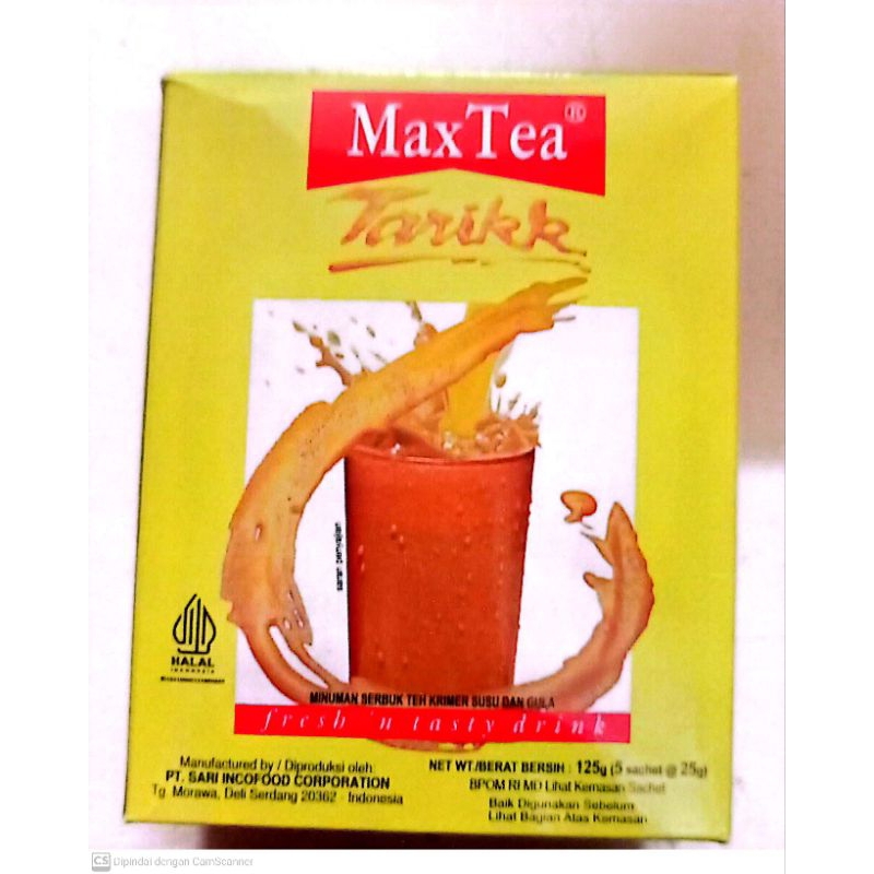 Jual Teh Tarikk Max tea 5's | Shopee Indonesia