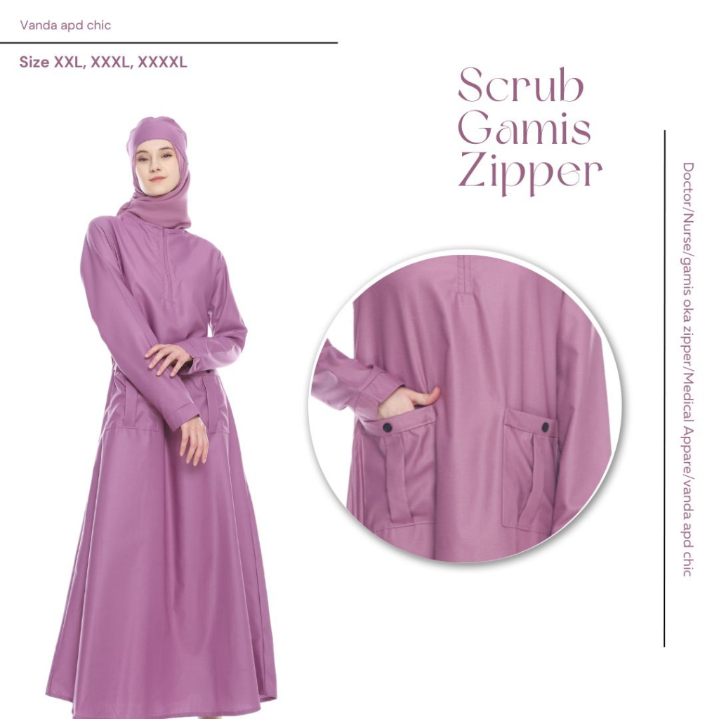 Jual BAJU OKA MODEL GAMIS ZIPPER JUMBO/BAJU JAGA/SCRUB MEDIS/SERAGAM ...