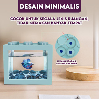 Jual Aquarium Mini Cupang 12x8cm Akrilik Akuarium Block Ikan Hias Emas ...