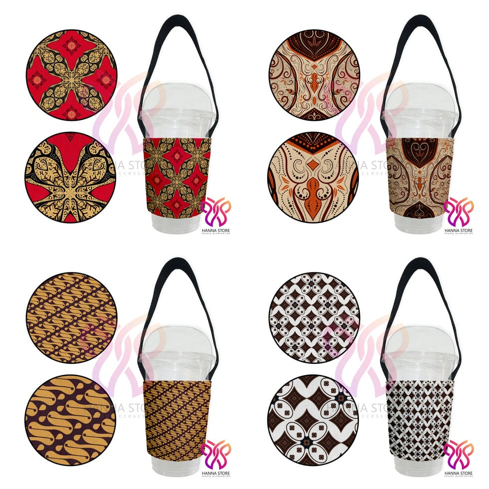 Jual Tas Cup Gelas Boba Holder Motif Batik Jogja | Shopee Indonesia