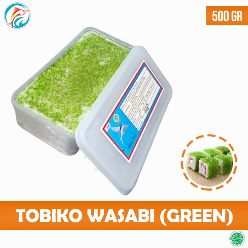 Jual TOBIKO GREEN WASABI 500GR | FLYING FISH ROE TELUR IKAN TERBANG ...