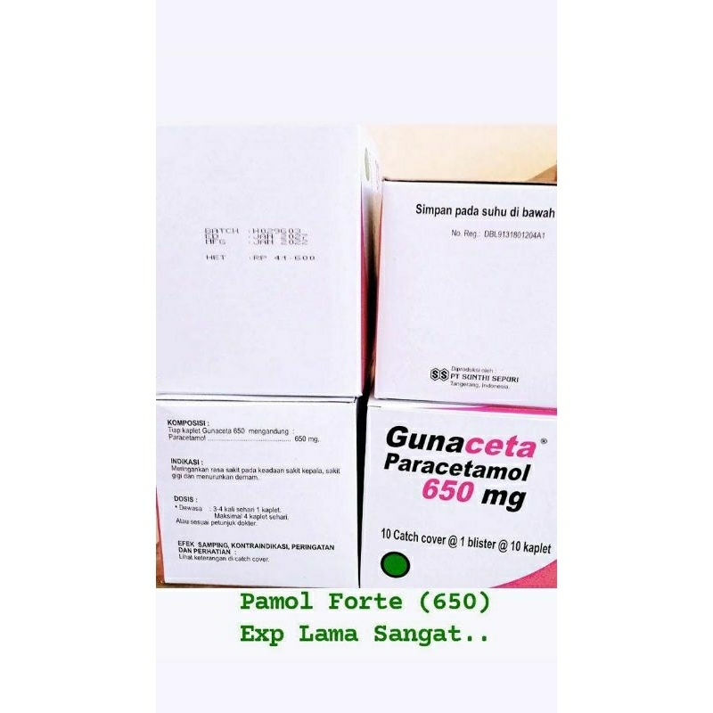 Jual gunaceta 650 ( pamol Forte) | Shopee Indonesia