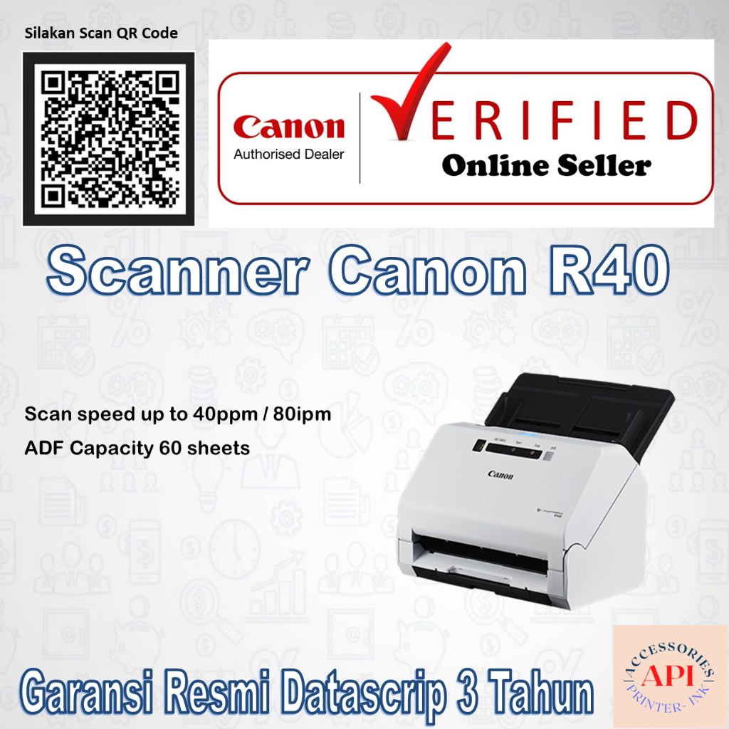 Jual Scanner Canon R40 - Garansi Resmi Datascrip | Shopee Indonesia