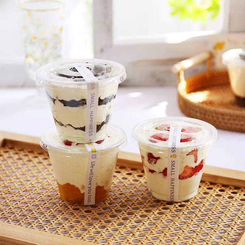 Jual 10pcs korean dessert box Cup 240ML Premium dessert cup tiramisu ...