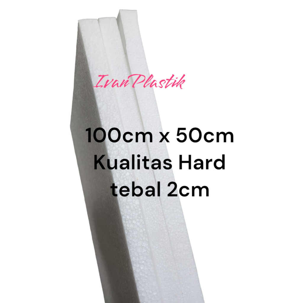 Jual STYROFOAM LEMBARAN KUALITAS HARD 100CM X 50CM TEBAL 2CM | Shopee ...