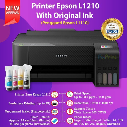 Jual EPSON Printer Eco Tank L1210 / L 1210 | Shopee Indonesia