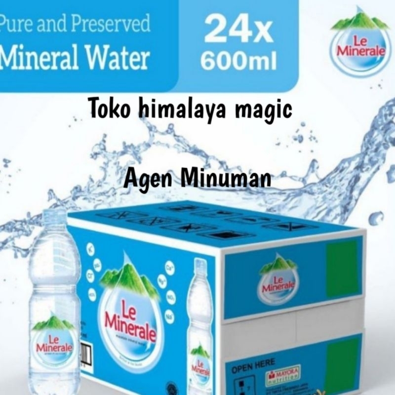 Jual Le Minerale Air Kemasan 600 ML x 24 botol | Shopee Indonesia