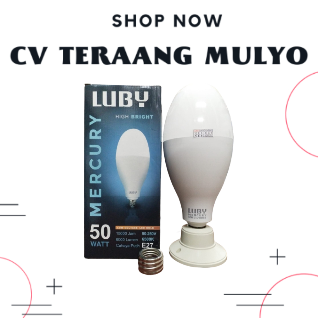 Jual Lampu Luby Mercury led 50watt 6500k | Shopee Indonesia