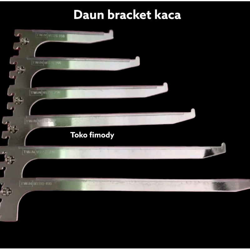 Jual Daun bracket kaca 30cm, 35cm, 40cm (per pcs) | Shopee Indonesia