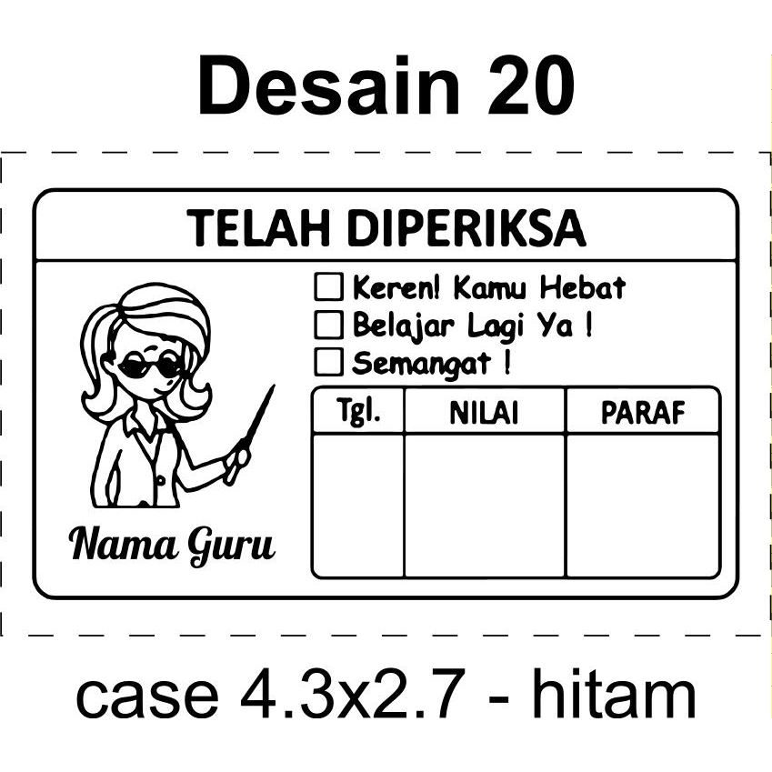Jual Stempel Nilai Guru / Stempel Nilai / Stempel Penilaian / Stempel ...