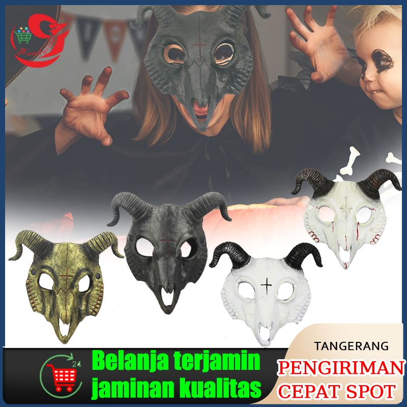 Jual Topeng Busa PU Tengkorak Domba/ Topeng Tanduk Ram Kambing ...