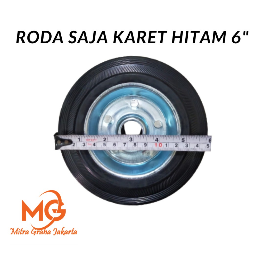 Jual Roda Trolley 6" inch Wheel Only/Roda Karet/Roda Lori/ Roda Gerobak ...