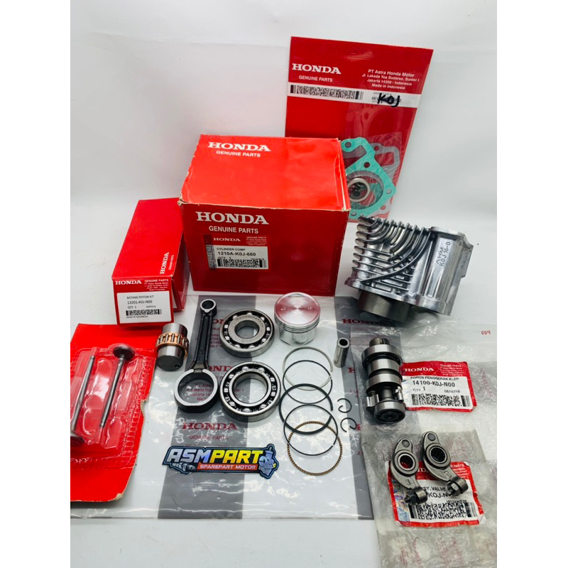 Jual Paket Blok Seher Set Komplit KOJ + stang seher bearing kruk as noken as Genio Beat Led 2020 ...