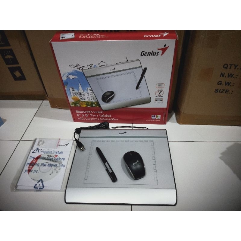 Jual GENIUS TABLET PEN 8 i608 GRAPHIC DRAWING FOR PAINTING tablet 6x8 inch | Shopee Indonesia
