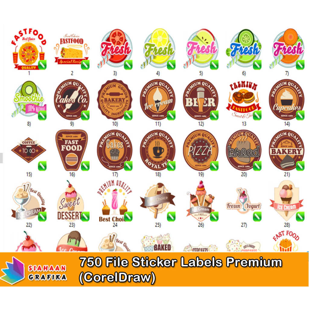 Jual 750 Koleksi File Sticker Label Premium (CDR) | Shopee Indonesia