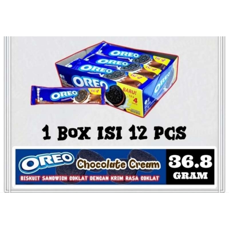 Jual Oreo 1 Pack Isi 12pcs Oreo kemasan Biskuit Sandwich Rasa Coklat ...