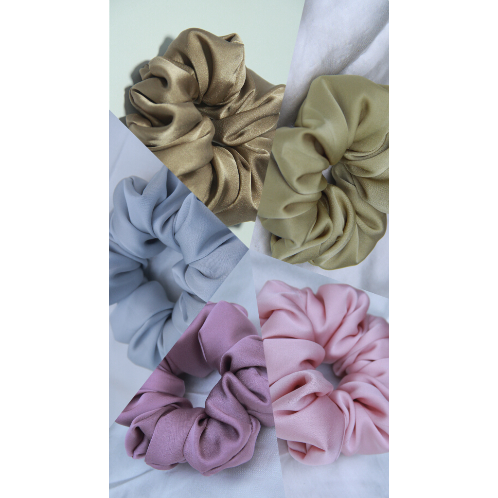 Jual Scrunchie Silk Satin PREMIUM - SilkSheen | Shopee Indonesia