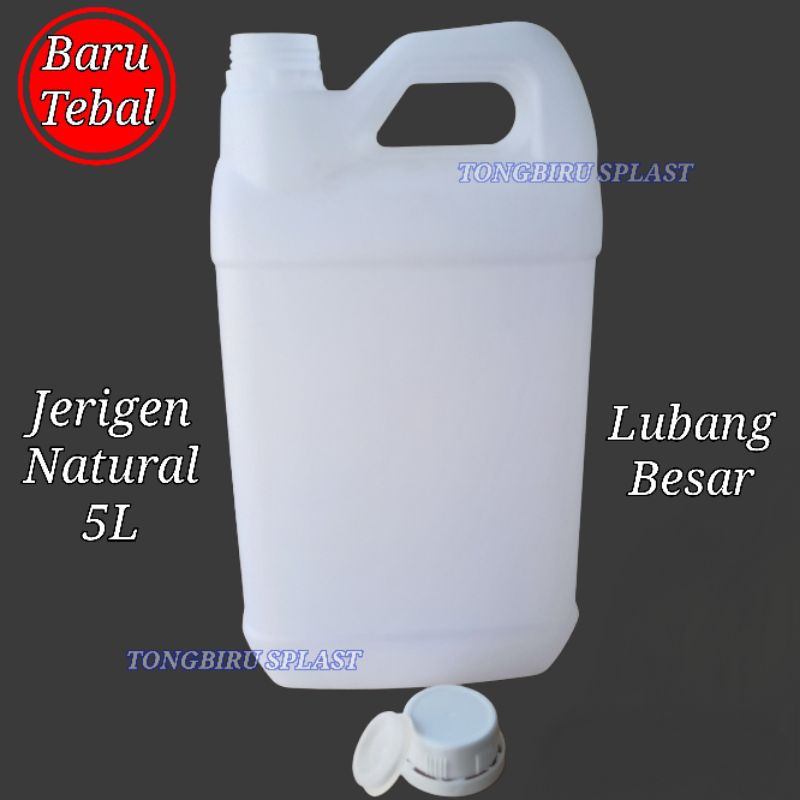 Jual Jerigen-5Liter/Jrigen-5L/Natural-Tebal-Baru | Shopee Indonesia