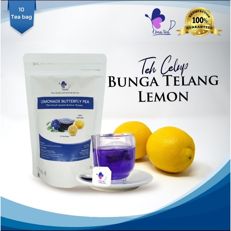 Jual Teh Celup Bunga Telang Lemon/Teh Praktis Herbal/Teh Celup Bunga ...