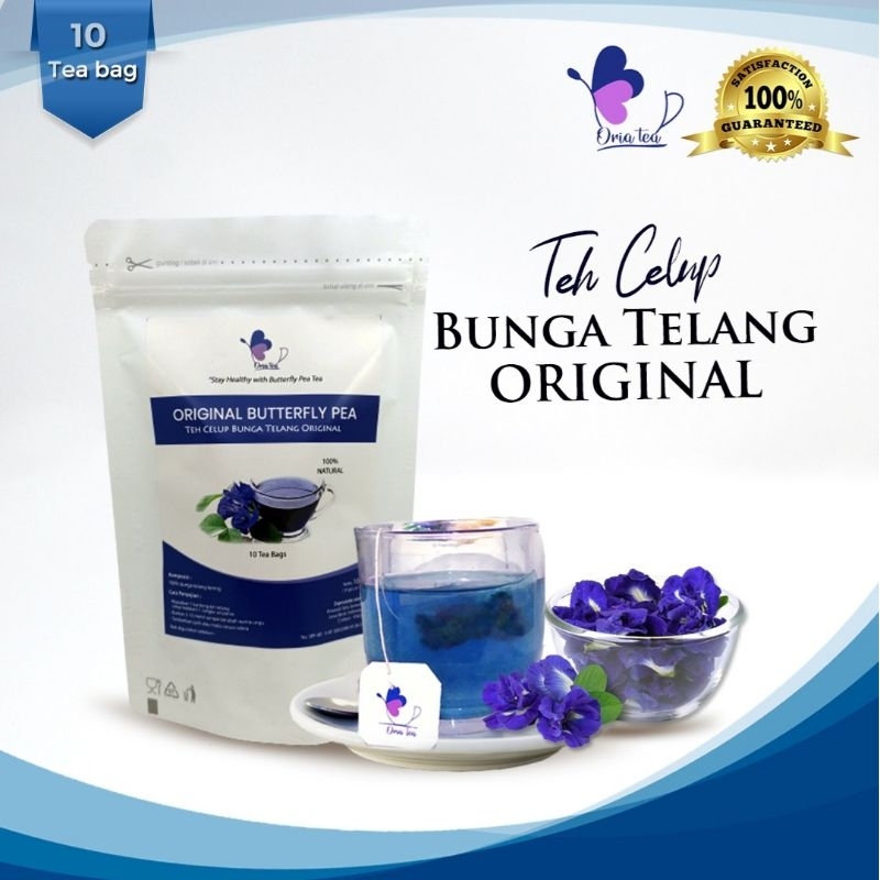 Jual Teh Celup Bunga Telang Original/Teh Herbal Praktis/Teh Bunga ...