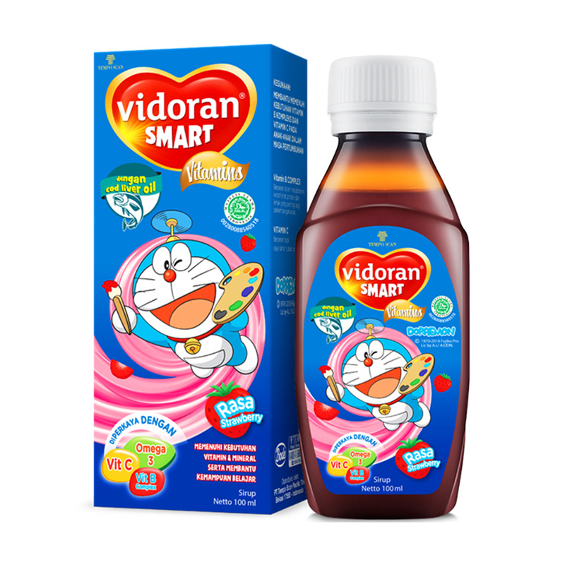 Jual Vidoran Smart Strawberry Syrup 100 ml | Shopee Indonesia