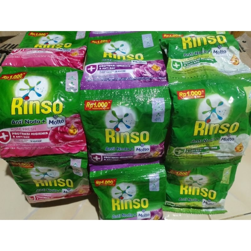 Jual Detergent Rinso bubuk renteng 40g ( isi 6 sachet ) | Shopee Indonesia