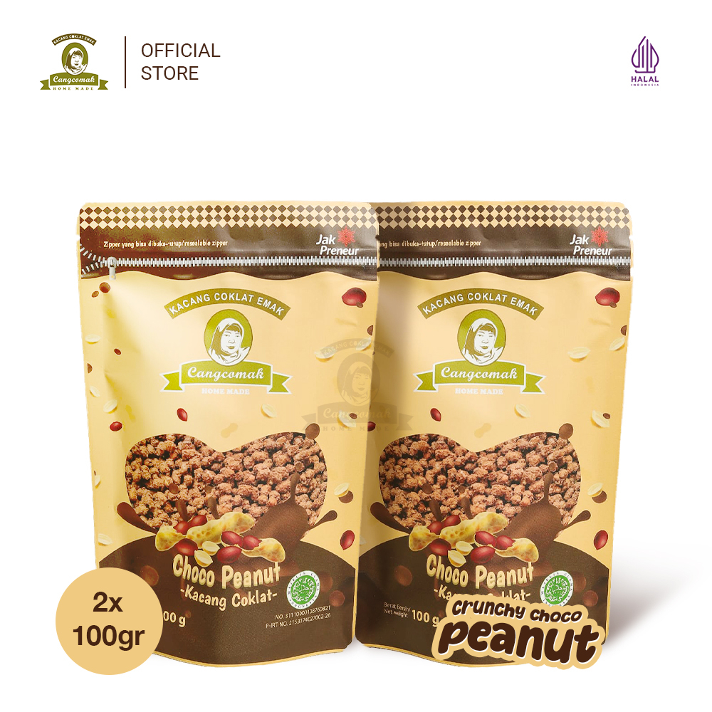 Jual Snack Kacang Coklat Idaman Cangcomak - 2 IN 1 Kacang Tanah Choco ...