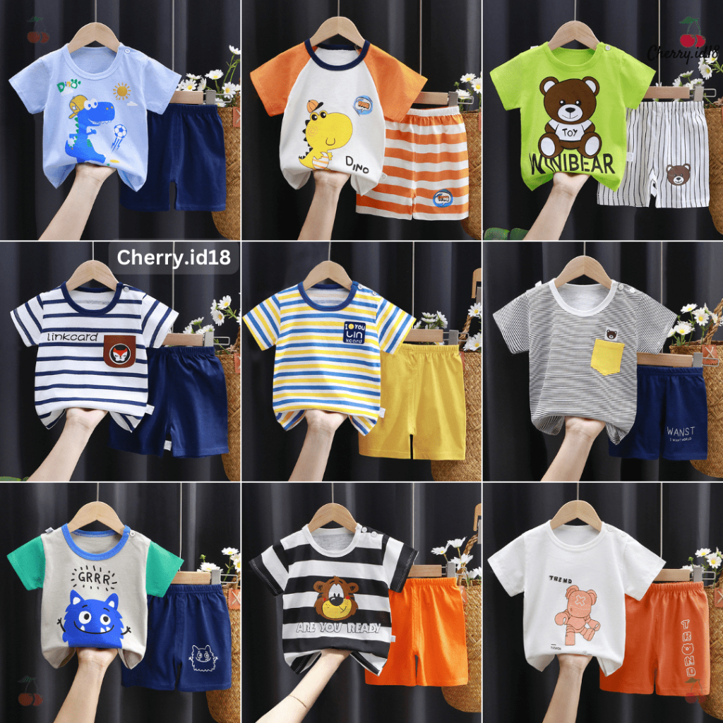 Jual Cherry COD Setelan Anak Lengan Pendek Import / Baju Bayi Import ... Jual Cherry COD Setelan Anak Lengan Pendek Import / Baju Bayi Import ...