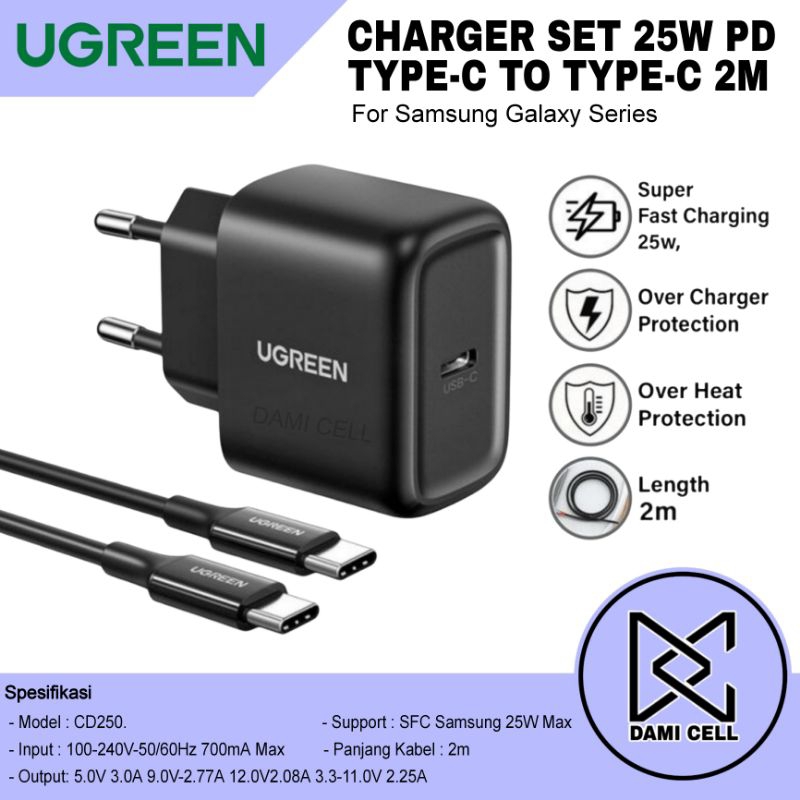 Jual Charger Set Android Tepsi Casan Samsung 25W PD Super Fast Charging ...