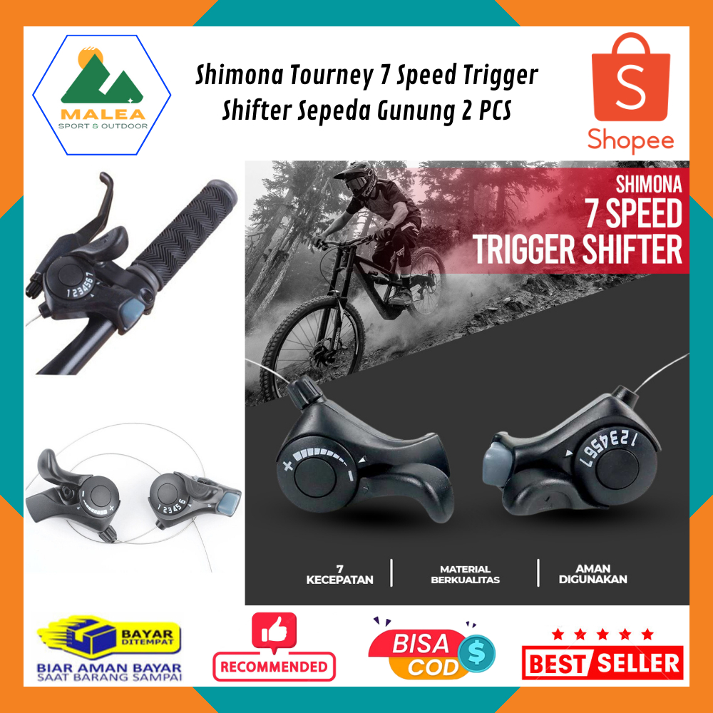 Jual Shimona Tourney 7 Speed Trigger Shifter Sepeda Gunung 2 PCS / Tuas ...