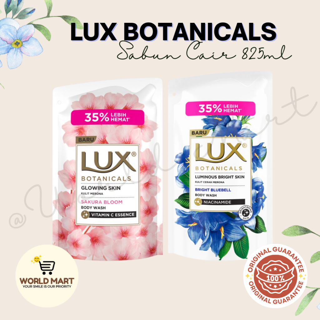 Jual Lux BOTANICALS SABUN MANDI CAIR REFILL BODY WASH SAKURA BLOOM with Vitamin C Essence 825ML ...