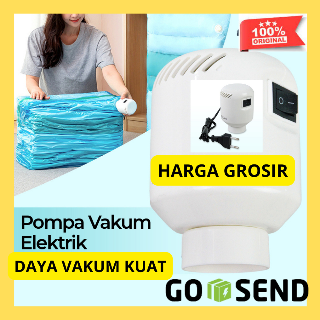 Jual Vacuum Bag Pompa Vakum Pakaian Baju Elektrik Alat vacum Tas ...